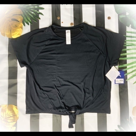 JoyLab | Tops | Joy Lab Black Tie Front Top | Poshmark